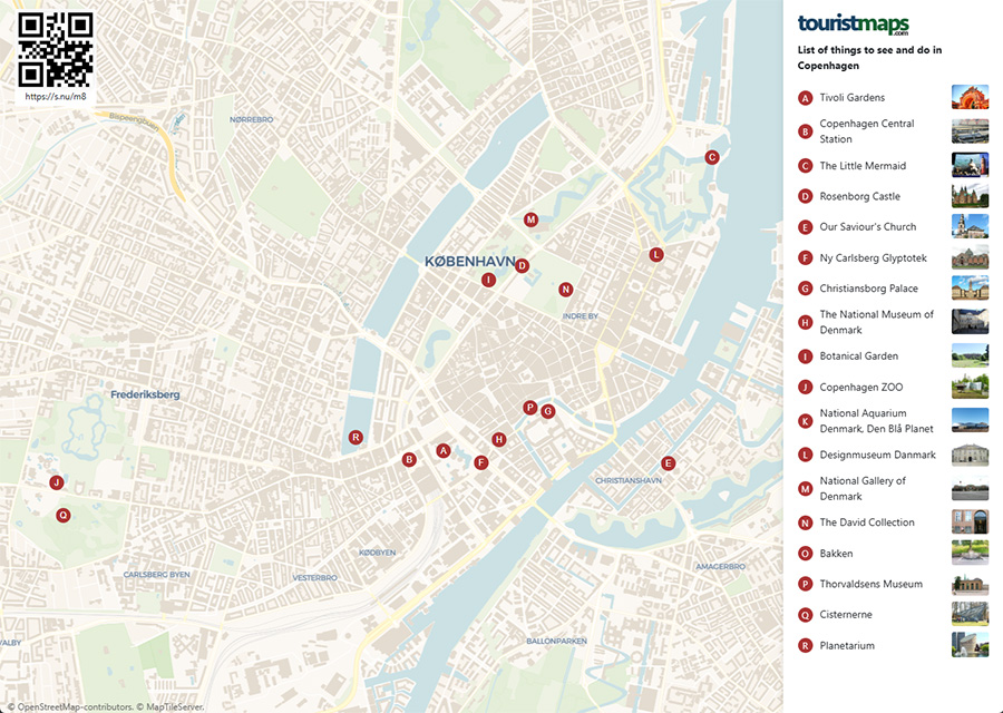 Map Of Copenhagen With Tourist Attractions Touristmaps Map Of Copenhagen With Tourist Attractions Touristmaps