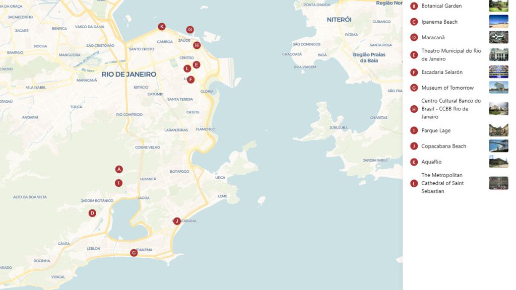 Map of Rio de Janeiro with Tourist Attractions - Touristmaps.com
